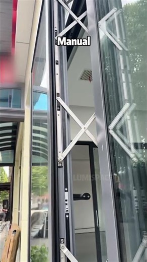 A parallel opening window that opens outward and stops anywhere.