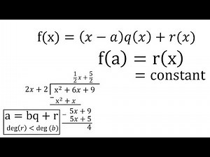 Polynomial Remainder Theorem: Proof + Factor Theorem