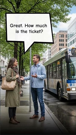English Conversation at the Bus Stop | Public Transport English | Daily English for Beginners