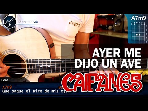 Cómo tocar "Ayer Me Dijo un Ave" de Caifanes en guitarra Acústica (HD) Tutorial - Christianvib