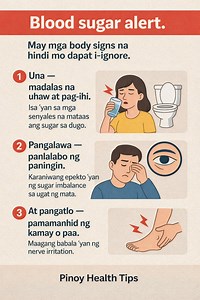 Blood Sugar Alert: Mga Body Signs na Hindi Dapat I-ignore | Pinoy Health Tips Video