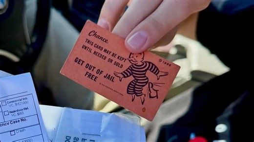 ‘Get out of jail free’ card doesn’t work, police tell California driver