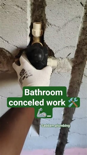 Bathroom conceled work 🛠️🦾_#diy #foryou #tools #shorts