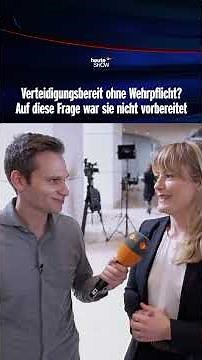 Verteidigungsbereit ohne Wehrpflicht? Auf diese Frage war sie nicht vorbereitet | heute-show #shorts