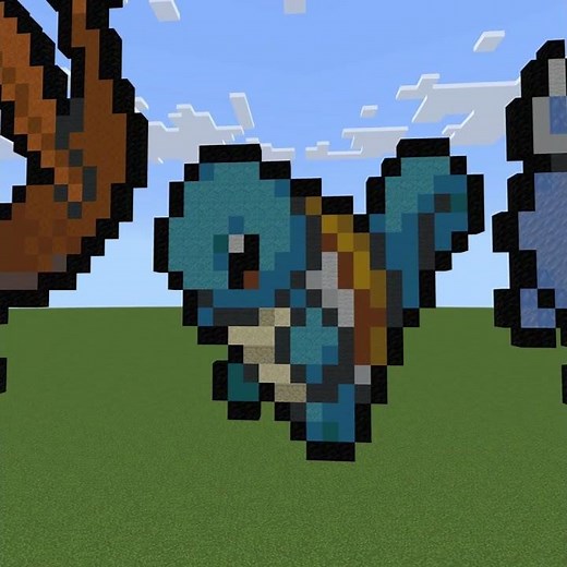 Minecraft Pixel Squirtle Sprite 007 #minecraft #pokemon #pixel #pixelart
