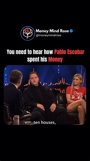 Inspiring | Money | Mindset on Instagram: "Pablo Escobar was one of the wealthiest people to ever live. At the height of his power, he controlled most of the world’s cocaine trade and earned billions of dollars. But there is a dark side to this kind of wealth. His money was built on violence, fear, and illegal trade. Because his fortune was made through crime, he could never truly enjoy it. He spent his final years running from the law, hiding in simple houses, unable to use the billions he had
