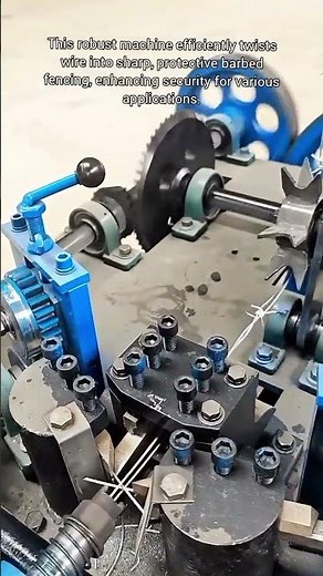 Barbed Wire Manufacturing Machine in Action