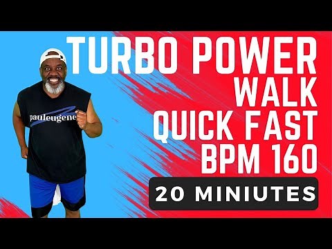 20 Min Turbo Power Walk Cardio Challenge | Quick Fast 160 BPM | Effective Calories Fat Burner!