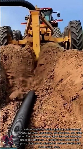 Underground plastic pipe installation II Specialized machine