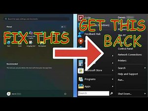 Get Classic Start Menu Back In Windows