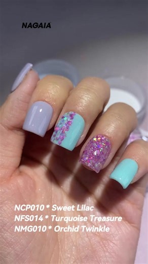 Lilac and Turquoise Nail Art Tutorial