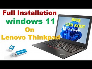 How to install Windows 11 on Lenovo thinkpad / Set up BIOS and full installation