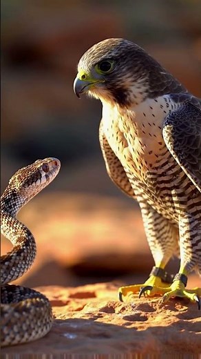 Spiny Bush Viper vs Falcon | Epic Desert Standoff in 8K 🐍🦅 | Real Nature Showdown