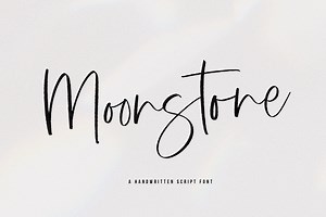 Moonstone | Handwritten Script Font, a Script Font by KA Designs