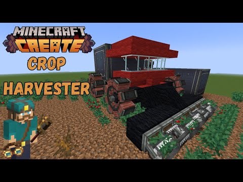I Built a Crop Harvester Farm Create Mod Minecraft Tutorial