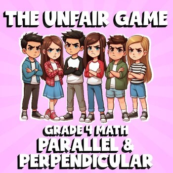 Parallel & Perpendicular THE UNFAIR GAME - No Prep Grade 4 Math Review