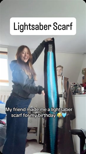 Pixelette | She’s knows I’m a Star Wars nerd and made me a lightsaber scarf 😭 To be loved is to be known ❤️ @sakpearson thank you for the best... | Instagram