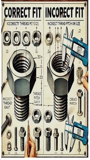 “Correct vs Incorrect Nut & Bolt Fit | Thread Pitch & Size Guide”