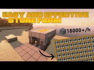 Easy and effective stone farm | Minecraft Tutorial 1.16 - 1.21.11+