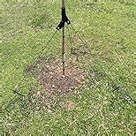 16 PCS Tree Stake Kits, 11.8 Inch Tree Stakes Supports Heavy Duty Steel Leaning Young Tree Metal Staking for Straightening Tree Straps 13.12 Ft Ground Anchor Tree Rope Against Strong Wind Bad Weather