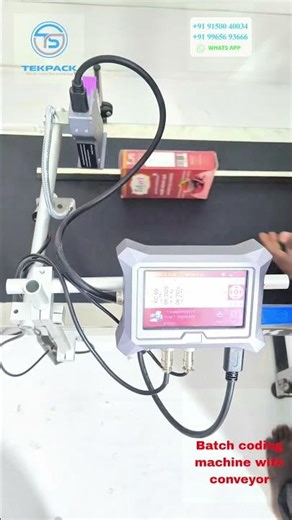 🖨️ Batch & Expiry Date Coding Machine with Conveyor | Tekpack #BatchCodingWithConveyor