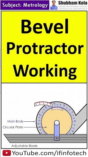 Bevel Protractor Working | Angular Measurement | Metrology | Shubham Kola | #shorts