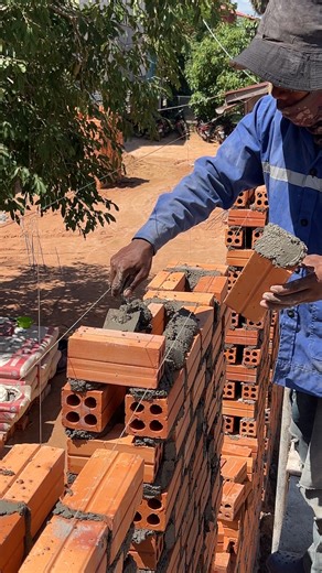 2.2K views · 4 comments | House Construction Procedure (Step By Step),Techniques and Tricks To Build Brick Walls | Cooking Foods Srey Pov Natural life | Facebook