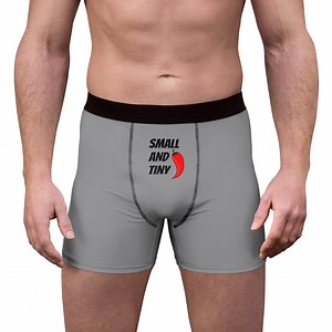 Chilly Pepper Grey Boxer, Small N Tiny Fit Underwear for Humiliation Roleplay - Unique N Playful Wear on Etsy, Perfect for Micropenis Owners - Etsy