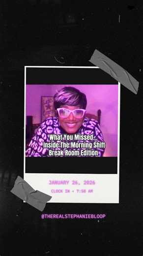 🗞️ The Break Room | Weekend Rewind | #StephanieBloop 🌅 What you missed in The Morning Shift 💁🏽‍♀️ This is the headline version... because the full energy, commentary, and sidebars? That lives in the LIVE show 😏 ✨ Here’s a snippet from the Break Room — the Weekend Rewind inside The Morning Shift. 🫰🏾 And remember — it’s not gossip… it’s entertainment news with a twist of wisdom. 👀 Catch The Morning Shift LIVE to get the real First Lady of ATL Mornings experience. ⏰ The Morning Shift Monday