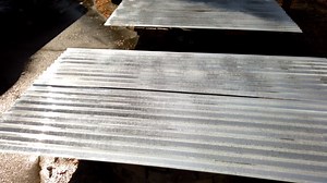 Rusting metal with muriatic acid and hydrogen peroxide #howto #learnontiktok #farmhouse #rustic #rust #barn #fup