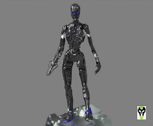 LUXURY hand-made multi 3D digital model - Terminatrix TX 3D printing by Ing Karl ArtStudio