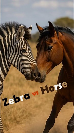 Zebra vs Horse: The Ultimate Showdown! #animals #nature