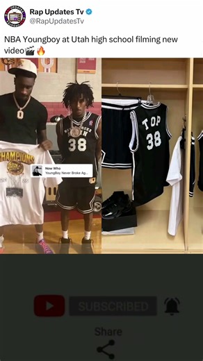 NBA Youngboy was seen shooting a new music video at a high school gym in Utah 👀