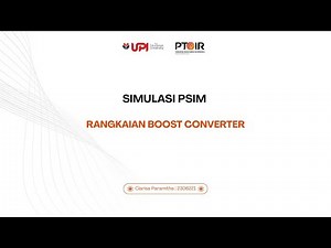 SIMULASI PSIM : Rangkaian Boost Converter