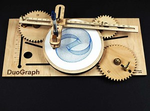 The DuoGraph machine that makes infinite geometric drawings by Joe Freedman