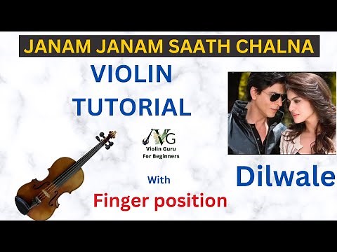 Janam janaam violin tutorial #violin_guru_easy_violin_lessons_for_beginners Dilwale