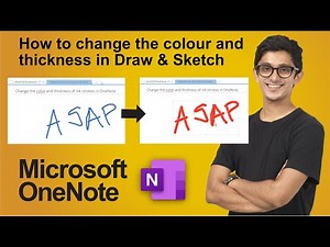 How to change the colour and thickness in Draw & Sketch | Microsoft OneNote | Draw & Sketch Settings
