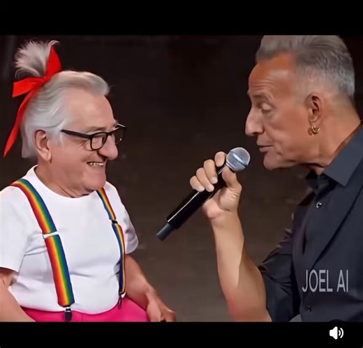 😂Now, this is a fine use of AI!Bruce Springsteen serenades a mini-Robert De Niro