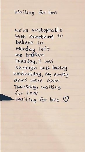 Waiting for Love 💝 lyrics song by Avicii #avicii #waitingforlove #lyrics