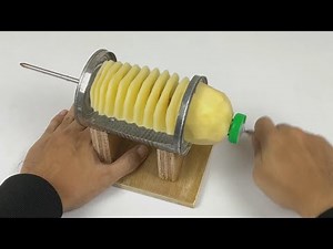 How to Make a Spiral Potato Cutter - Spring Potato Machine