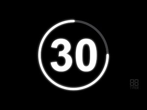 30 Second Countdown Timer with clock Ticking sound & Finish alarm beep #timer #clock #countdown