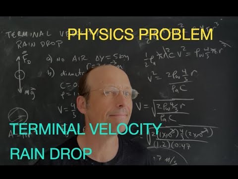 Physics Problem: Finding the Terminal Velocity of a Rain Drop