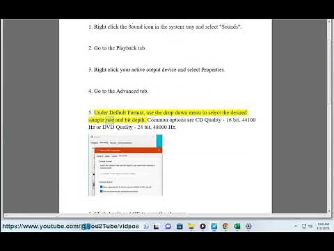 Change Sample Rate in Windows