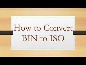 How to Convert BIN to ISO