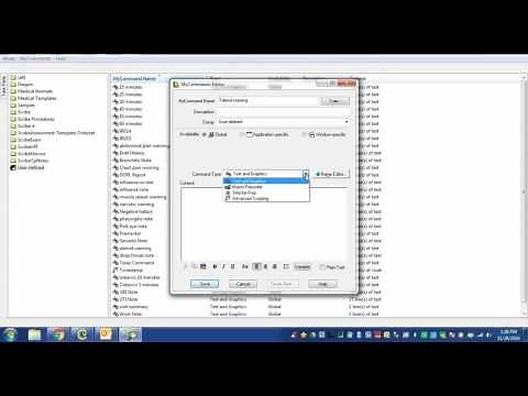 eCW Scribe 7 Creating Custom Commands in Dragon Medical Voice Recognition