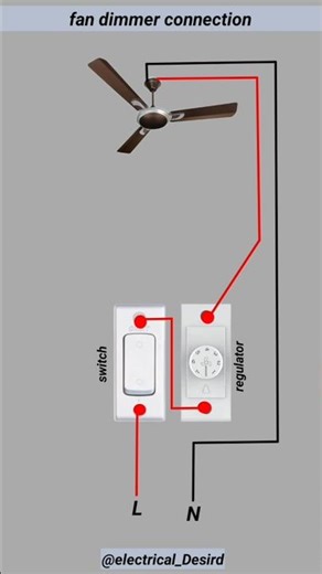 how to connect regulator with fan switch || #shorts #ceilingfan