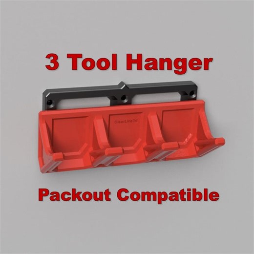 Packout 3 Tool Hanger STL | Garage Wall Mount | 3D Print File - Etsy
