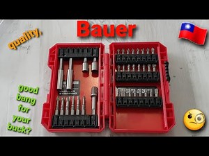 BAUER impact Drill And Driver Bit Set, 35 Pc.