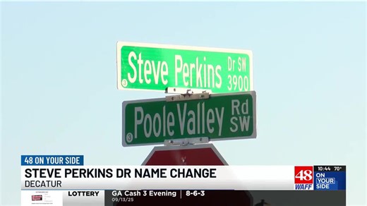 Decatur officially unveils new street name honoring Steve Perkins