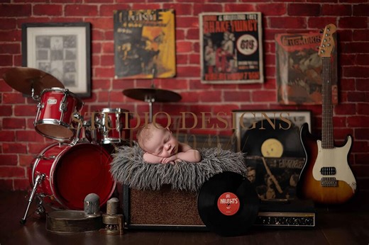 Digital Backdrop Newborn Bucket, Newborn Photo Prop, Digital Background Prop, Newborn Bucket Background, Music Background - Etsy